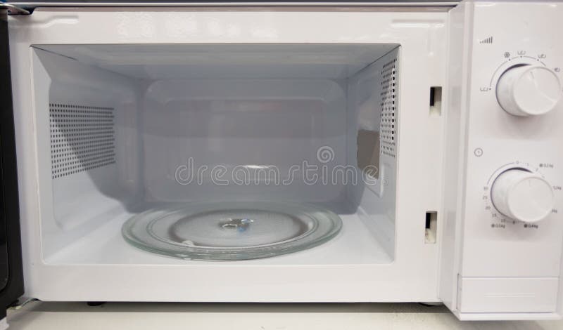 Open Empty New MicrowaveÂ , Inside of the Microwave Oven Stock Image ...