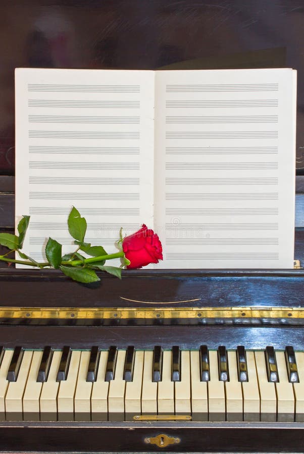 Open empty notes paper stock photo. Image of piano, creative - 30650956