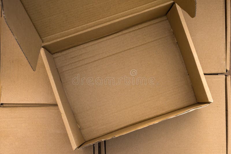 Empty Box Packing for Things, Cardboard Box Isolated on White ...