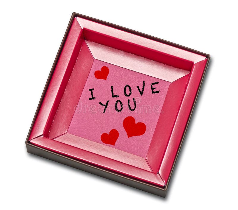 Open and Empty Pink Box on White Stock Image - Image of love, elegant ...