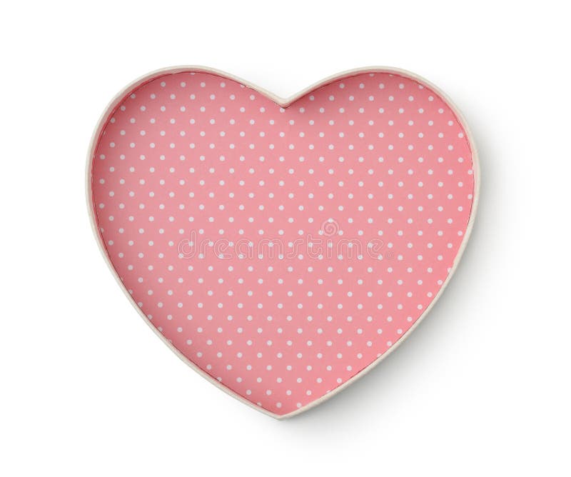 Open Empty Pink Heart Shaped Gift Box Stock Photo - Image of open, love ...