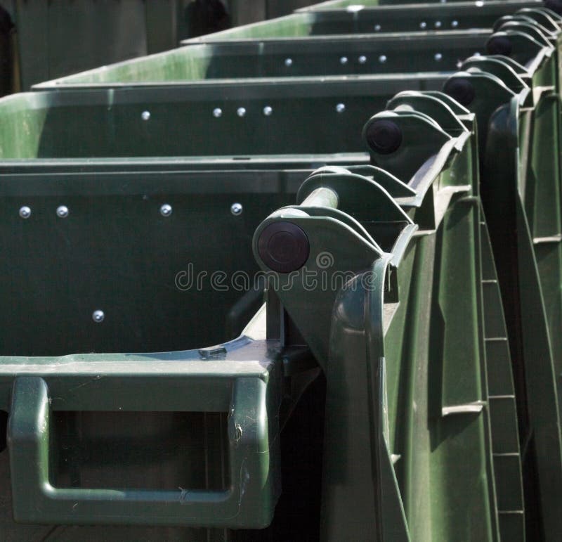 Open Empty Plastic Waste Containers Stock Image - Image of outside ...