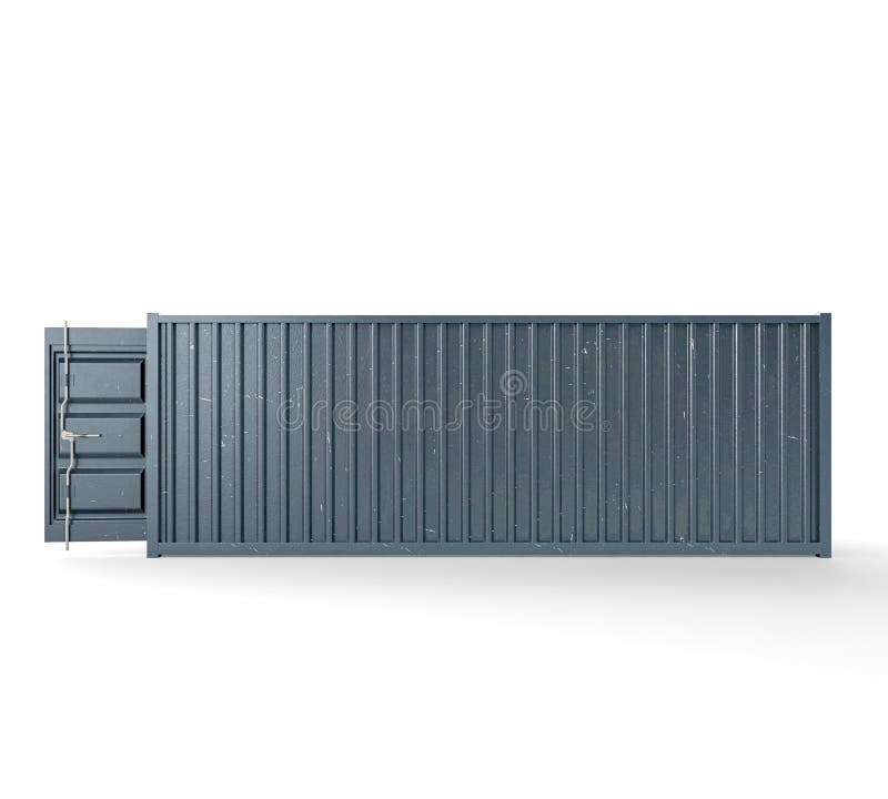 Open Empty Shipping Container Stock Illustration - Illustration of ship ...