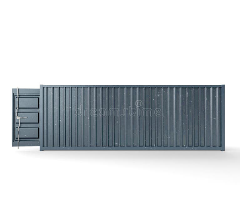 Open Empty Shipping Container Stock Illustration - Illustration of ship ...