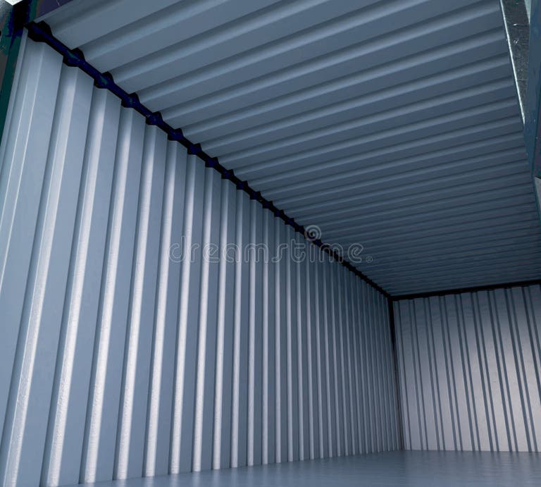 Open Empty Shipping Container Stock Illustration - Illustration of ...