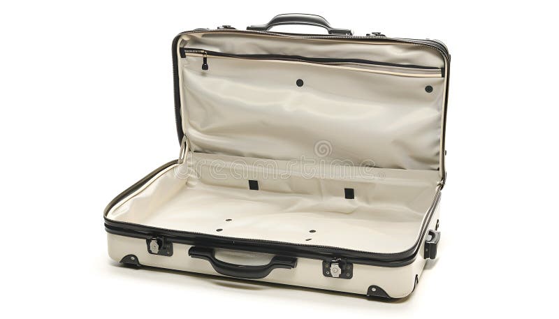 Open Empty Suitcase for Travelling Isolated on White Stock Photo ...