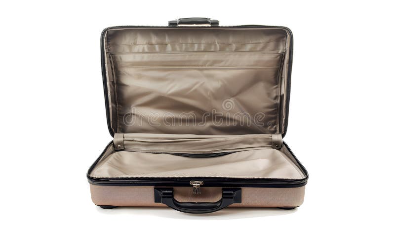 Open Empty Suitcase for Travelling Isolated on White Stock Image ...