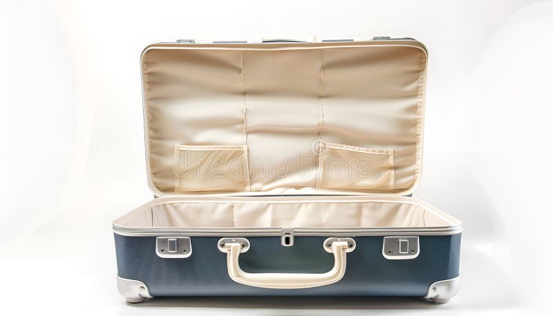 Open Empty Suitcase for Travelling Isolated on White Stock Photo ...