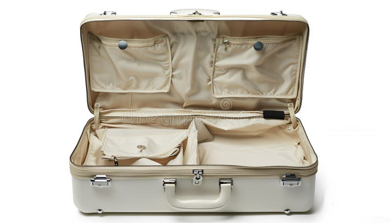 Open Empty Suitcase for Travelling Isolated on White Stock Image ...