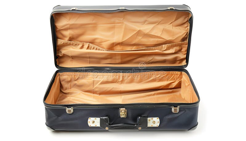 Open Empty Suitcase for Travelling Isolated on White Stock Photo - Image of tour, isolated ...