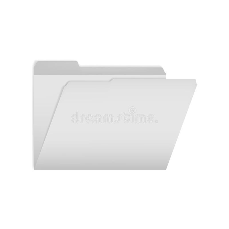 Clear Tabbed Plastic File Folder on Transparent Background Realistic ...