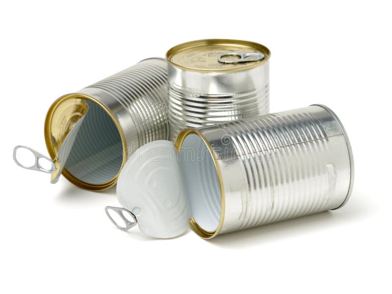 Open empty tin can stock photo. Image of canned, aluminum - 114756116