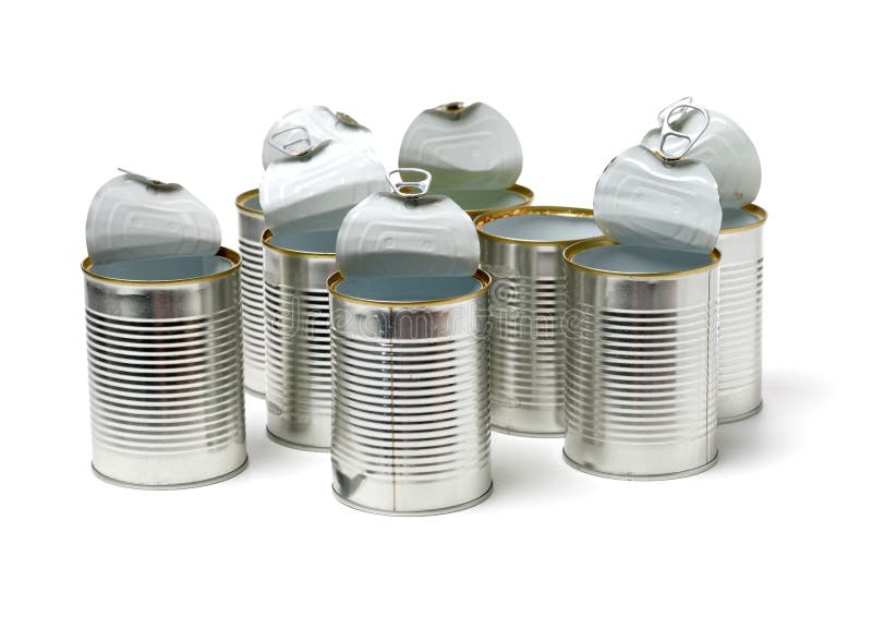Open empty tin can stock photo. Image of canned, aluminum - 114756116