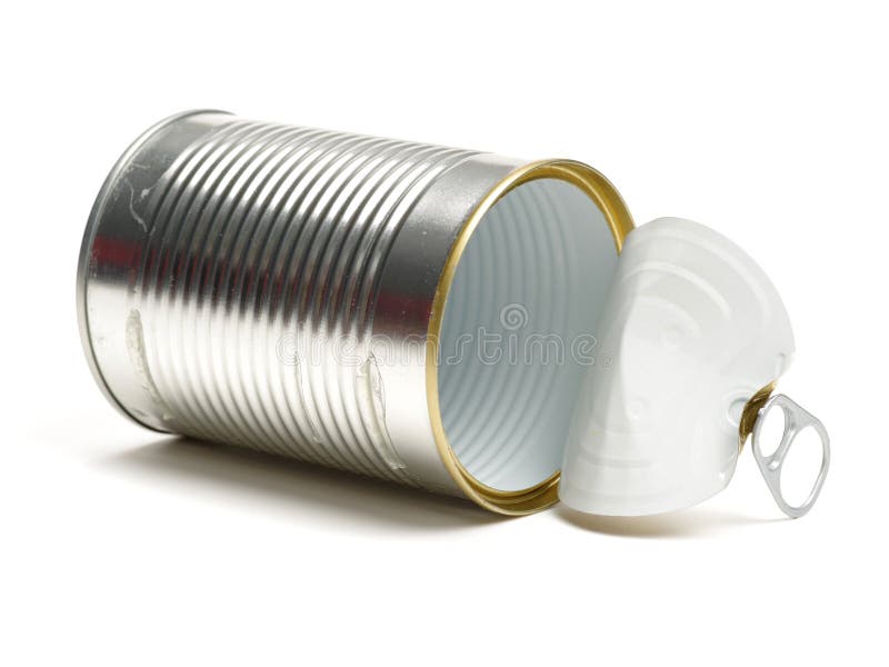 Open empty tin can stock photo. Image of canned, aluminum - 114756116