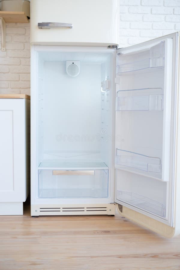 Open Freezer Door On Empty Refrigerator Stock Image - Image of freezer ...