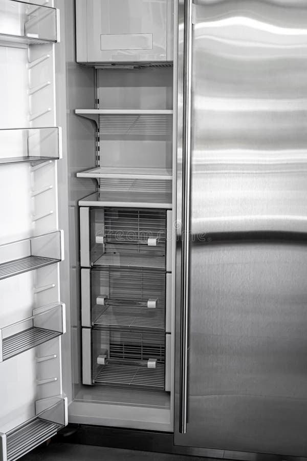 Stainless Steel Fridge Side View