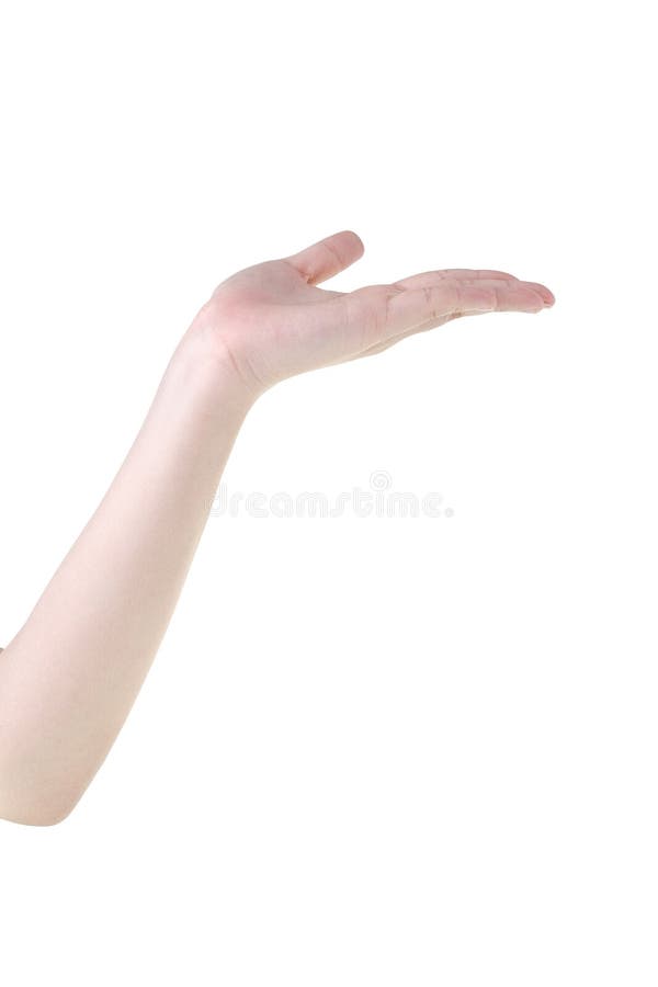 A Man with One Empty Hand for Holding Your Product Stock Photo - Image ...