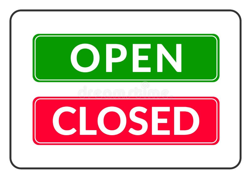 Open En Gesloten Teken - Informatiedetailhandel Vector Illustratie ...