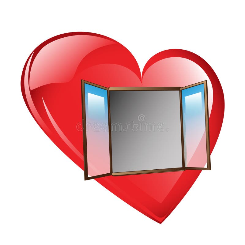 Open en leeg hart stock illustratie. Illustration of hartstocht - 37282377