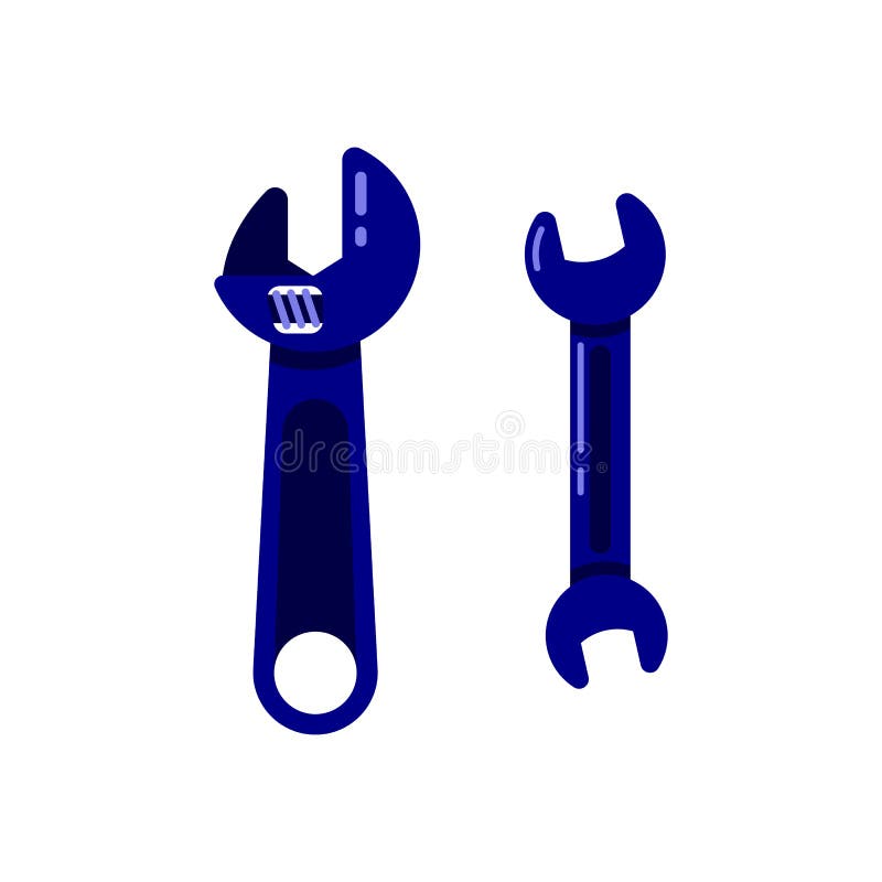Open Ended Wrench Symbol stock vector. Illustration of cartoon - 72947148