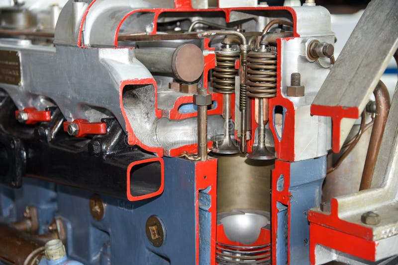 Cylinder And Piston On A Steam Locomotive Made In Japan Stock Image ...