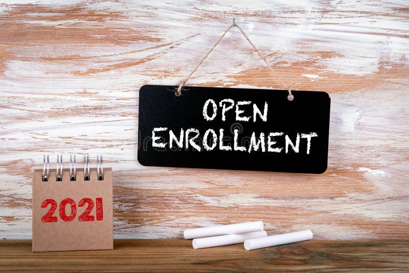 Open enrollment sign stock photo. Image of hold, chalkboard - 50528086