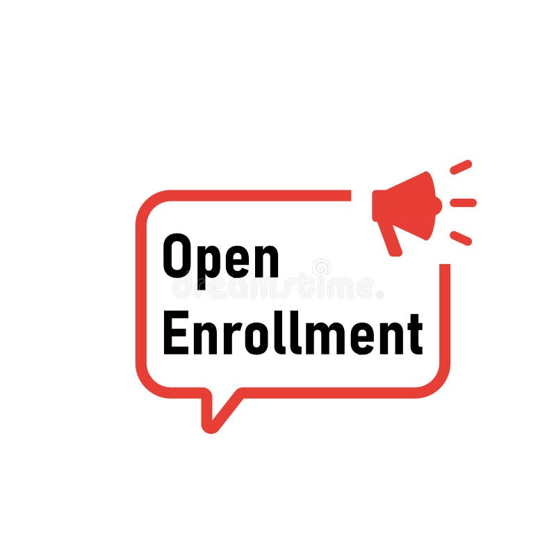 Open Enrollment Base Icon. Simple Sign Stock Vector - Illustration of ...