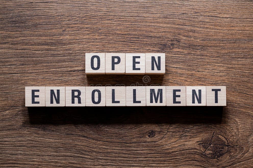 Open Enrollment - Word Concept on Building Blocks, Text Stock Photo ...