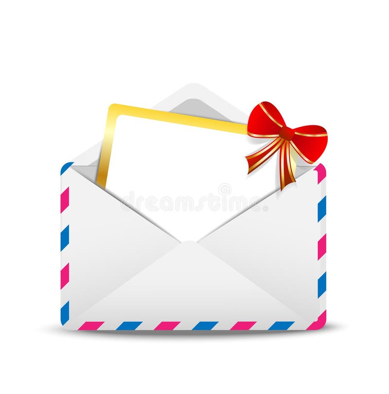 Open Envelope Air with a Greeting-card Inwardly Stock Vector ...