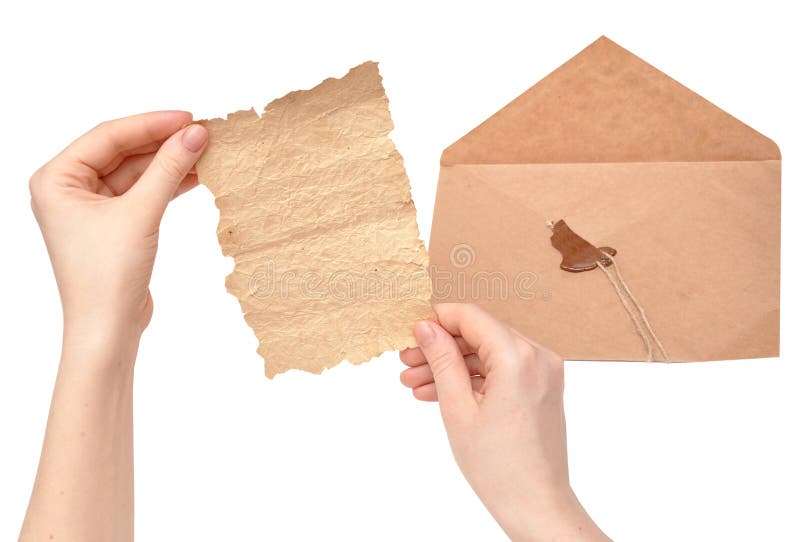 Open Envelope with a Broken Seal Stock Photo - Image of calligraphy ...