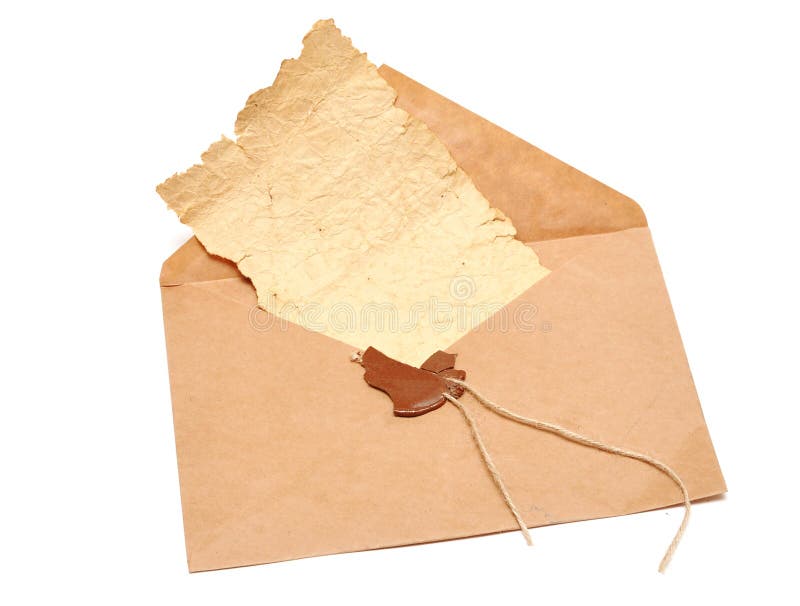 Open Envelope with a Broken Seal Stock Photo - Image of calligraphy ...