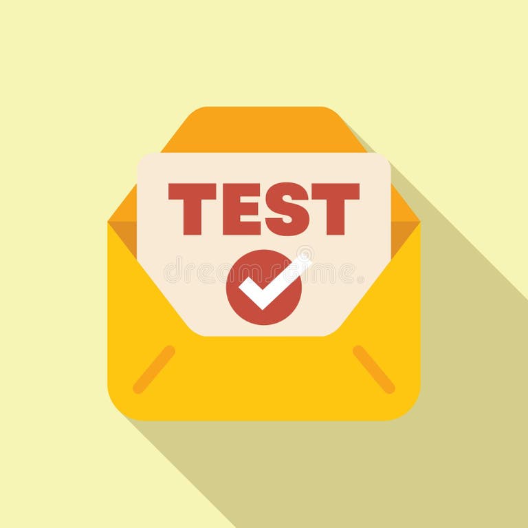 Open Envelope Containing Test Results with Check Mark Icon Stock Vector ...