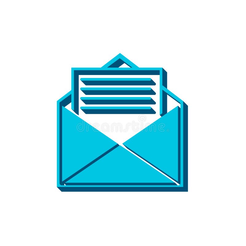 Open Envelope with E-mail Sign Vector Icon - EPS 10 Stock Illustration ...