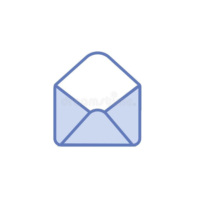 Open envelope empty stock illustration. Illustration of icon - 86668753