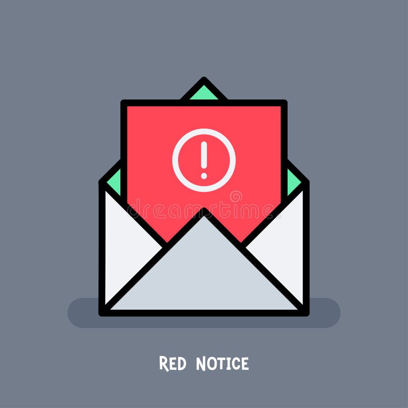 An Open Envelope with Exclamation Mark. Isolated Vector Illustration ...