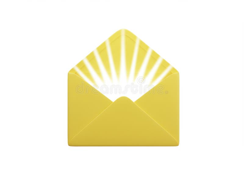 Open Envelope Rays Light Stock Illustrations – 13 Open Envelope Rays ...