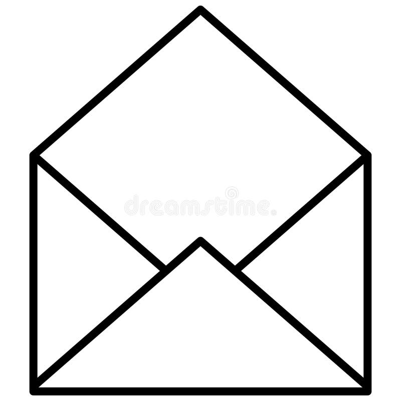 Mail Icon Set. Envelope Outline and Silhouette Stock Vector ...