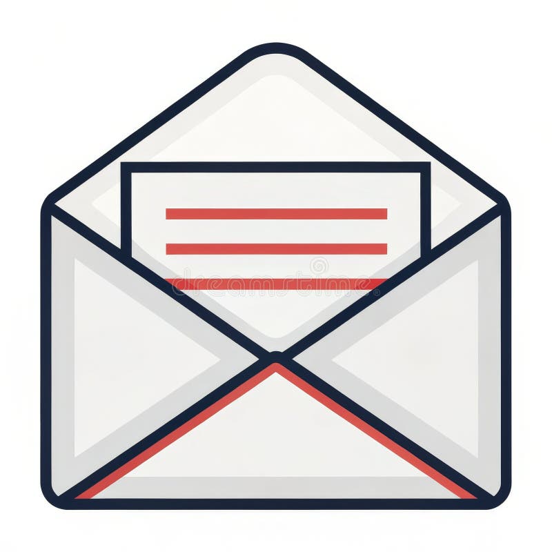 Open Envelope Icon Flat Design, Vector Illustration, Communication ...