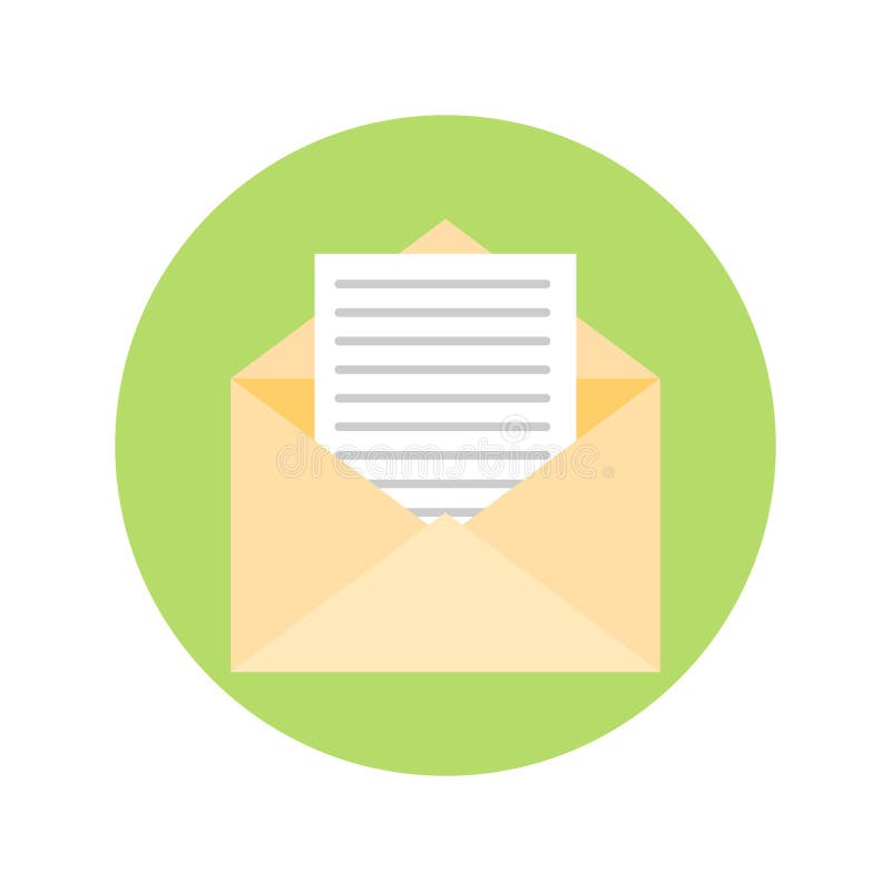 Open Envelope Icon. Flat Illustration of Open Envelope Vector Icon for ...