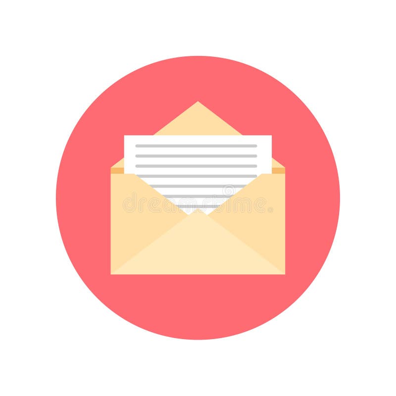 Open Envelope Icon. Flat Illustration of Open Envelope Vector Icon for ...