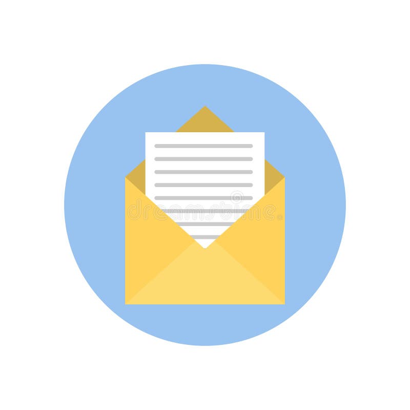 Open Envelope Icon. Flat Illustration of Open Envelope Vector Icon for ...