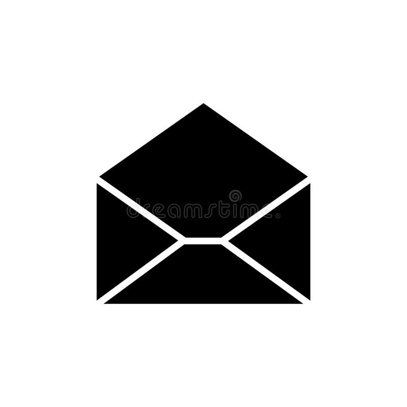 Open Envelope Icon Set. Open Email Letter Web Vector Symbol. Open Mail ...
