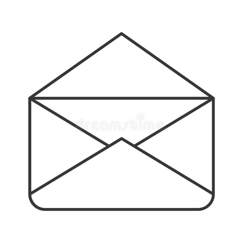 Open envelope icon stock illustration. Illustration of envelope - 74079086