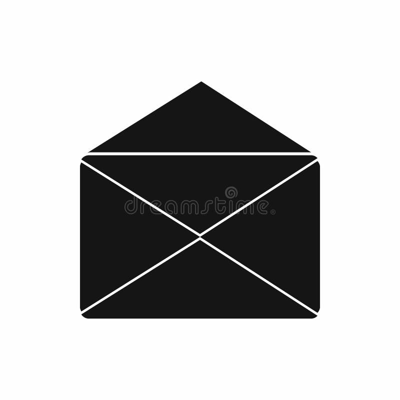 Open Envelope Icon, Simple Style Stock Vector - Illustration of letter ...