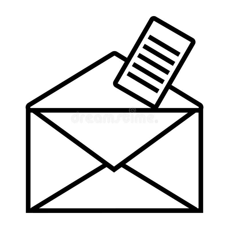 Open Envelope Icon Vector Sign and Symbol Isolated on White Background ...