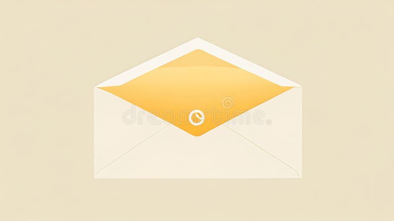 Open Envelope Illustration on Light Background for Communication Stock ...
