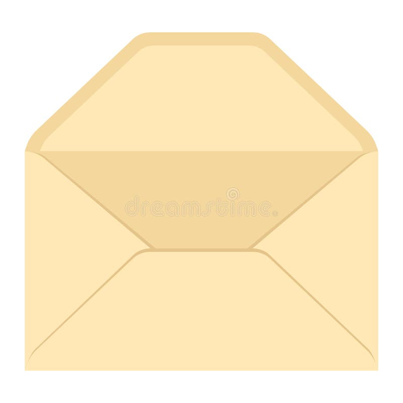 Open Envelope Illustration. Mail Template for Message or Letter Stock ...