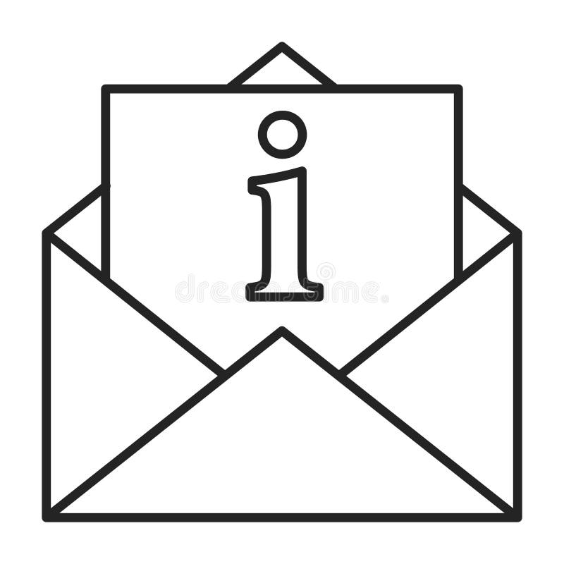 Open Envelope with an Information Sign Inside Stock Vector ...