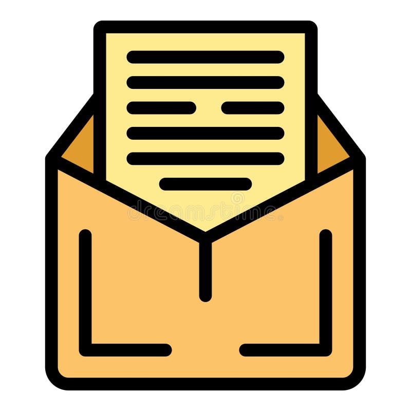 Open Envelope with Letter Coming Out Representing Receiving Mail Stock ...