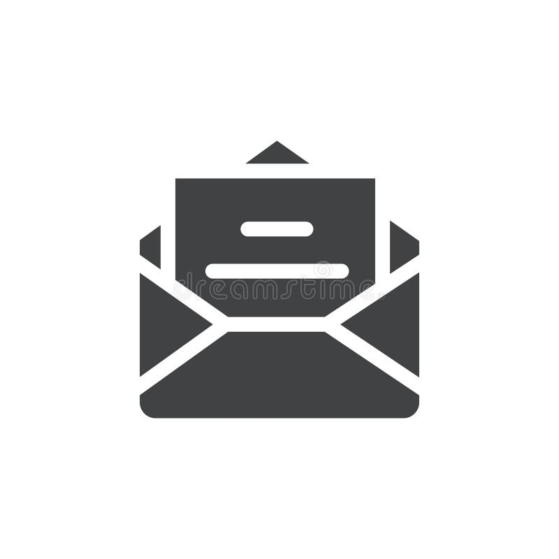 Open Envelope Mail Icon Simple Vector Symbol Stock Vector ...